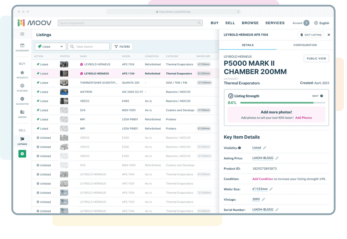 Used Semiconductor Equipment Marketplace | Moov